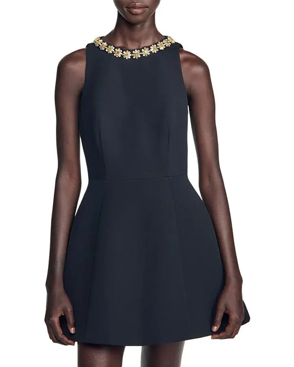 Sandro Embellished Mini Dress