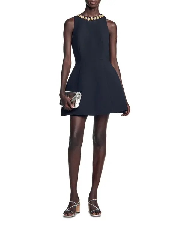 Sandro Embellished Mini Dress