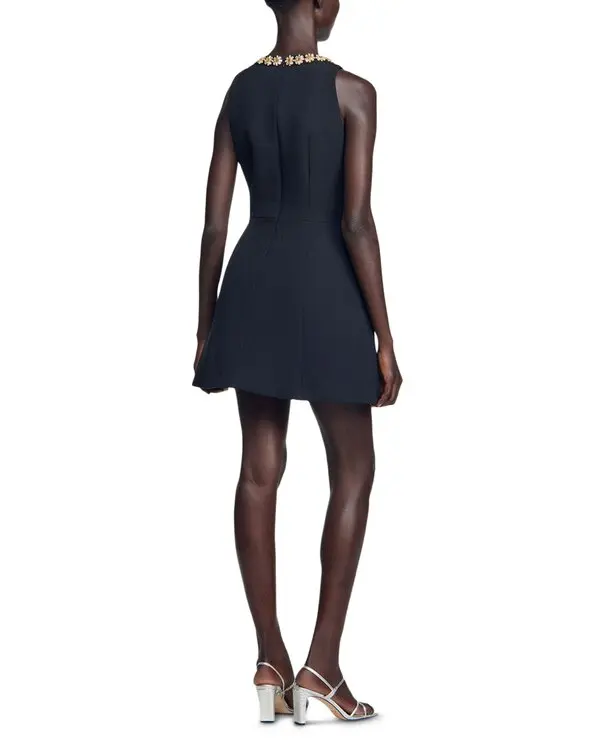 Sandro Embellished Mini Dress