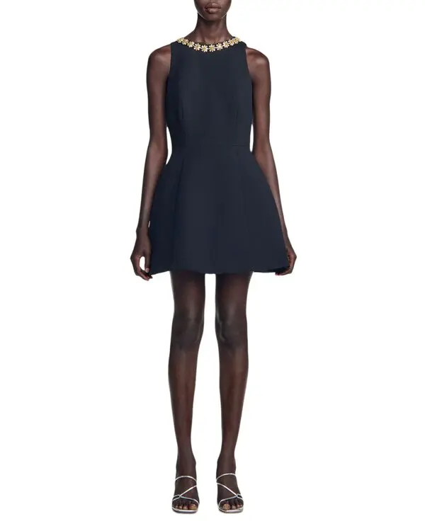 Sandro Embellished Mini Dress