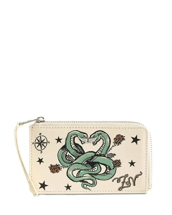 Zadig&Voltaire Zv Tattoo Leather Card Holder