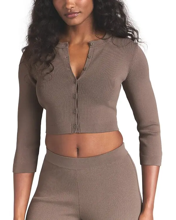 SKIMS Refined Knit Crop Cardigan - Amethyst