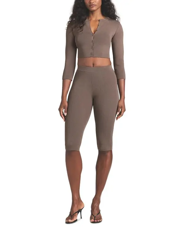 SKIMS Refined Knit Crop Cardigan - Amethyst