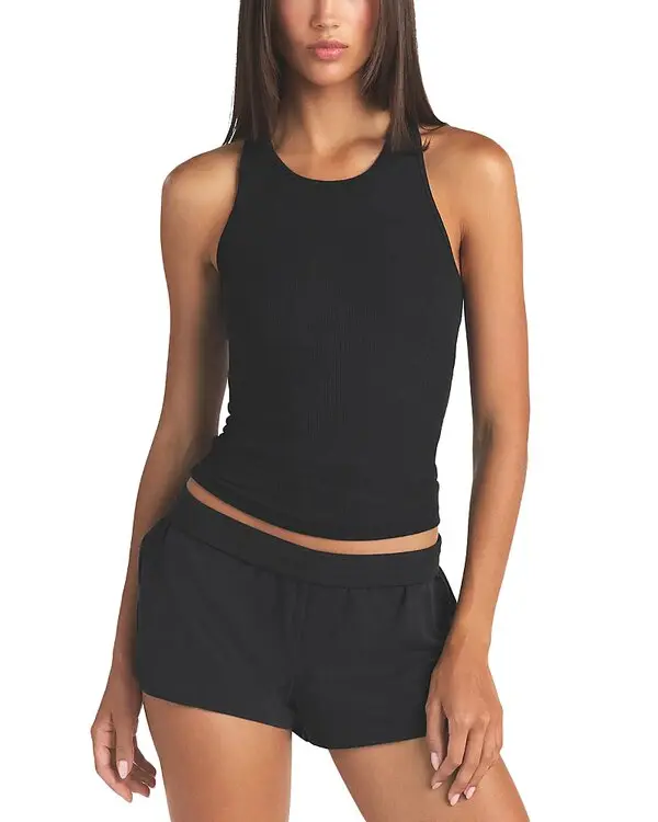 SKIMS Boyfriend Rib Tank Top - Onyx