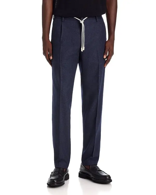 Eleventy Wool & Cotton Cashmere Jogger Pants - Blue