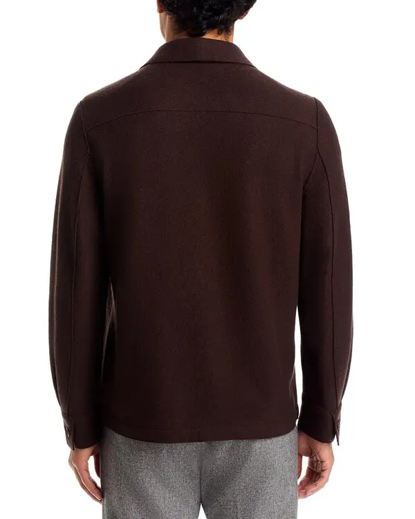 Eleventy Wool Overshirt - Brown