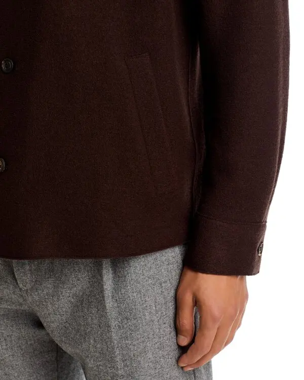 Eleventy Wool Overshirt - Brown