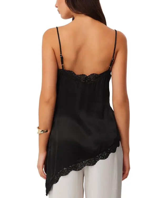 SNDYS. Asymmetrical Cami Top With Lace Trim