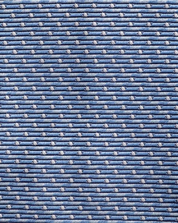 BOSS Silk Classic Dot Grid Tie - Blue