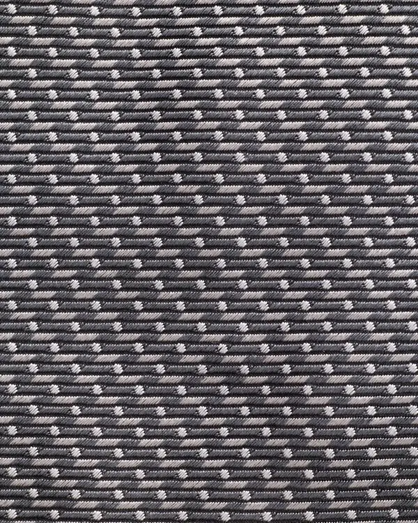 BOSS Silk Classic Dot Grid Neck Tie - Open Grey
