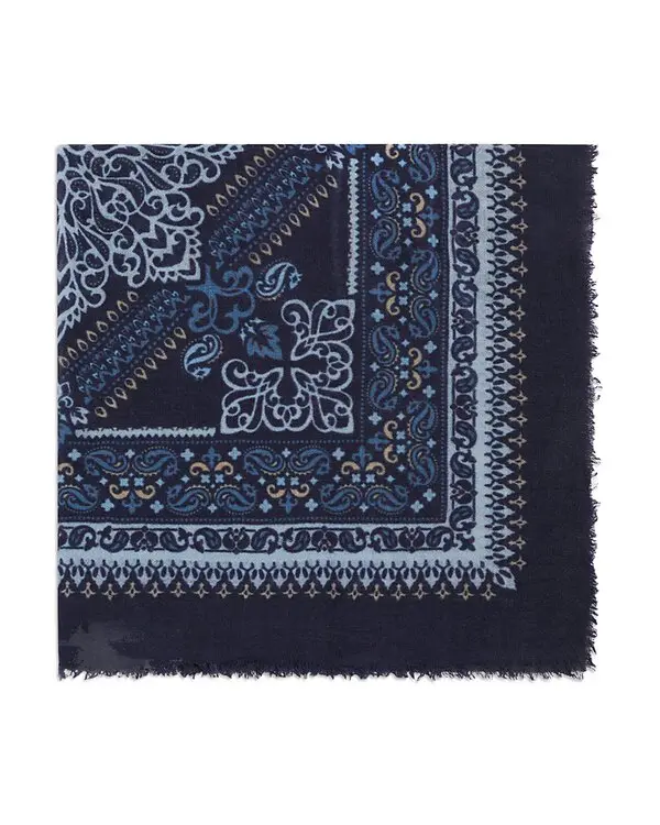 Gerard Darel Sinead Square Wool Scarf - Navy