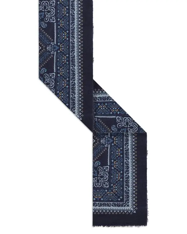 Gerard Darel Sinead Square Wool Scarf - Navy