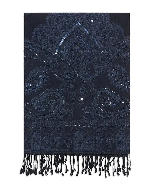 Gerard Darel Sirine Wool Scarf - Navy