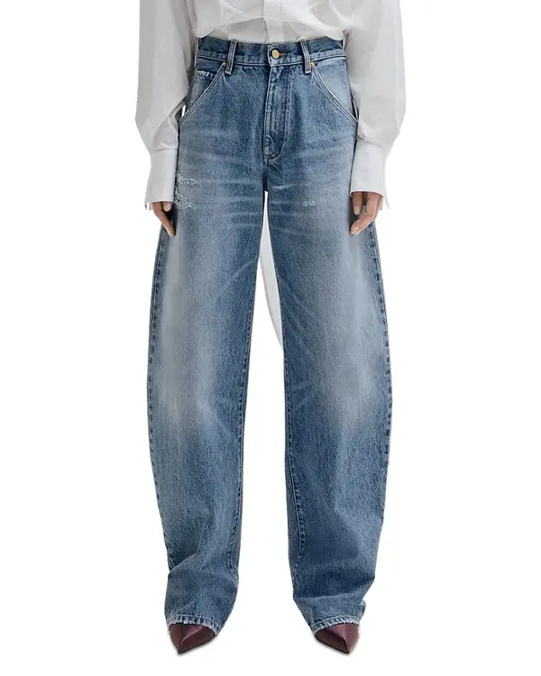 DARKPARK Cotton Barrel Leg Jeans