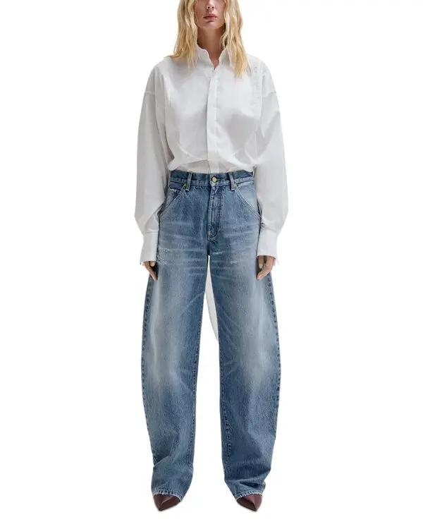 DARKPARK Cotton Barrel Leg Jeans