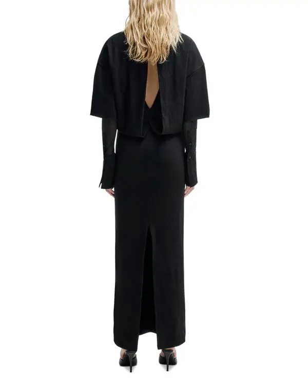 DARKPARK Wool Layered Sleeve Maxi Dress