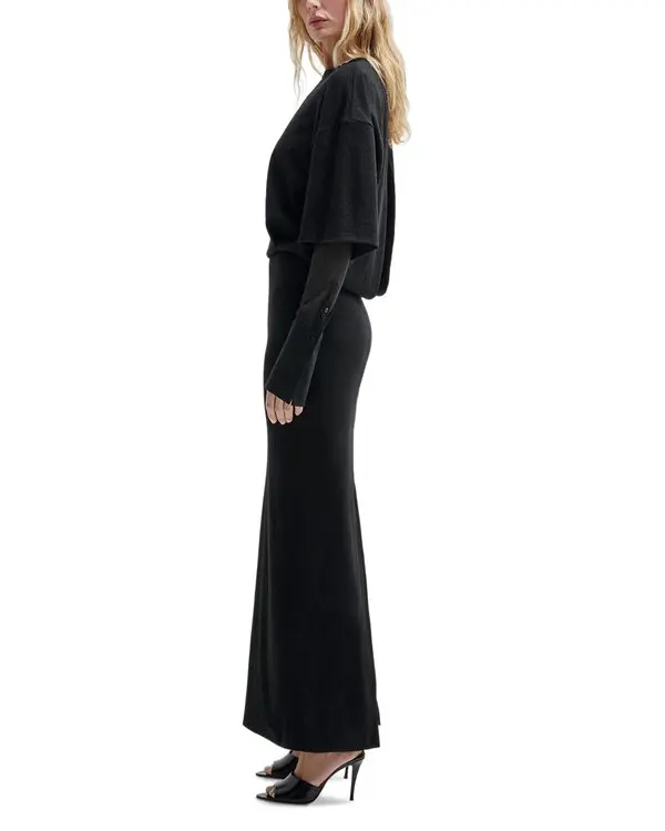 DARKPARK Wool Layered Sleeve Maxi Dress