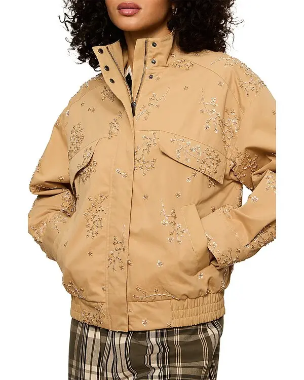 Sanctuary Embellished Cotton Surplus Jacket