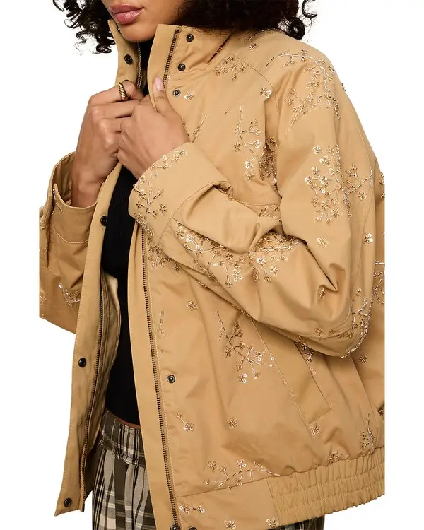 Sanctuary Embellished Cotton Surplus Jacket