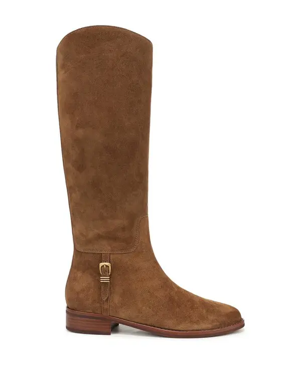 Veronica Beard Arabelle Knee-high Buckled Leather Boots - Chestnut