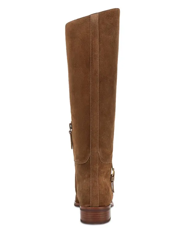Veronica Beard Arabelle Knee-high Buckled Leather Boots - Chestnut
