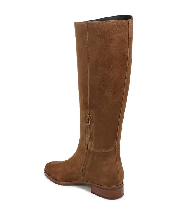 Veronica Beard Arabelle Knee-high Buckled Leather Boots - Chestnut