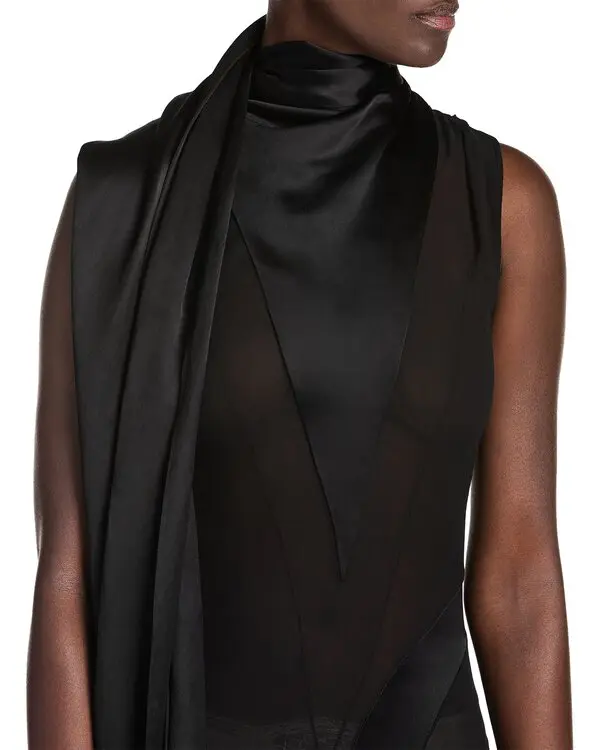 Alexander McQueen Sheer Panel Silk Gown