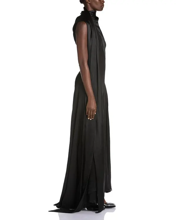 Alexander McQueen Sheer Panel Silk Gown