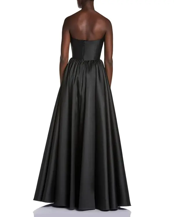 Alexander McQueen Lace Trim Strapless Gown