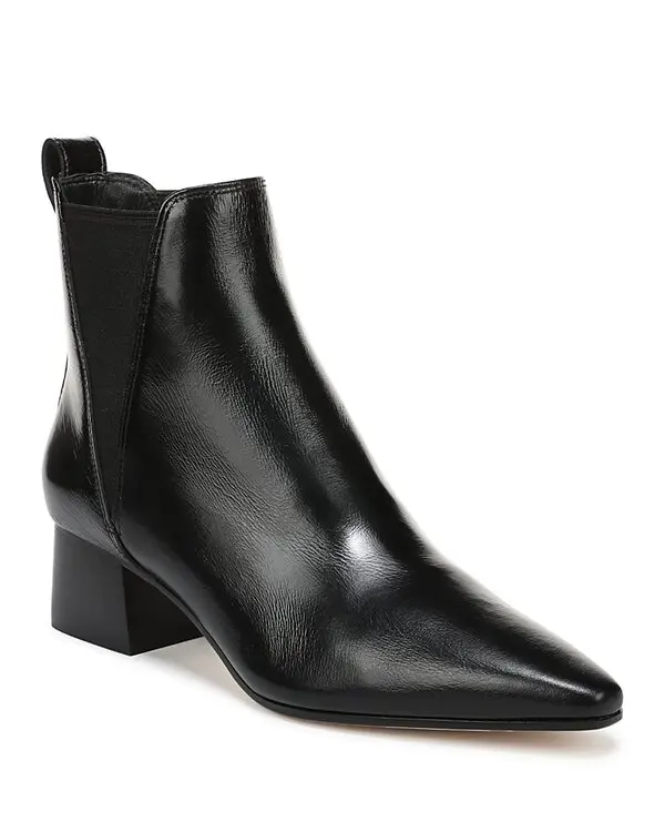 Veronica Beard Astra Leather Chelsea Boots - Black