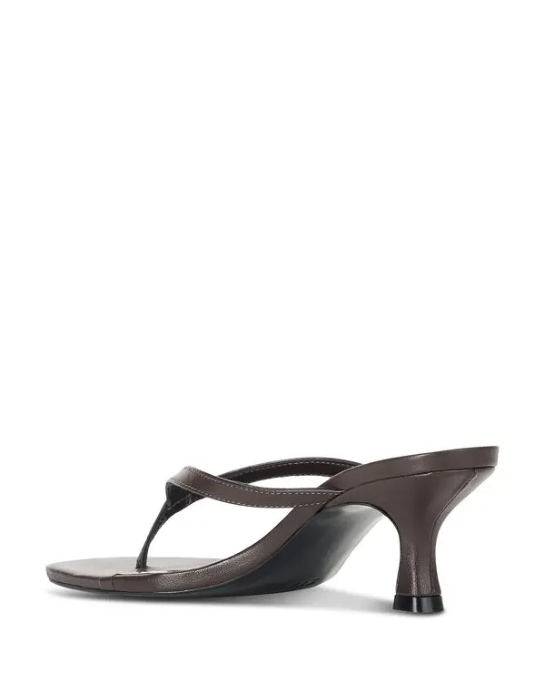 Staud Freja Thong Kitten Heel Sandals - Espresso