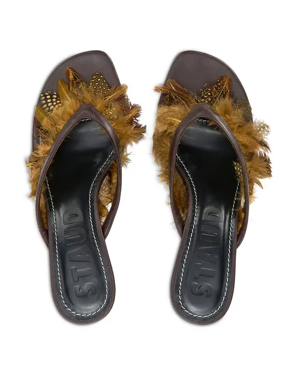 Staud Freja Thong Kitten Heel Sandals