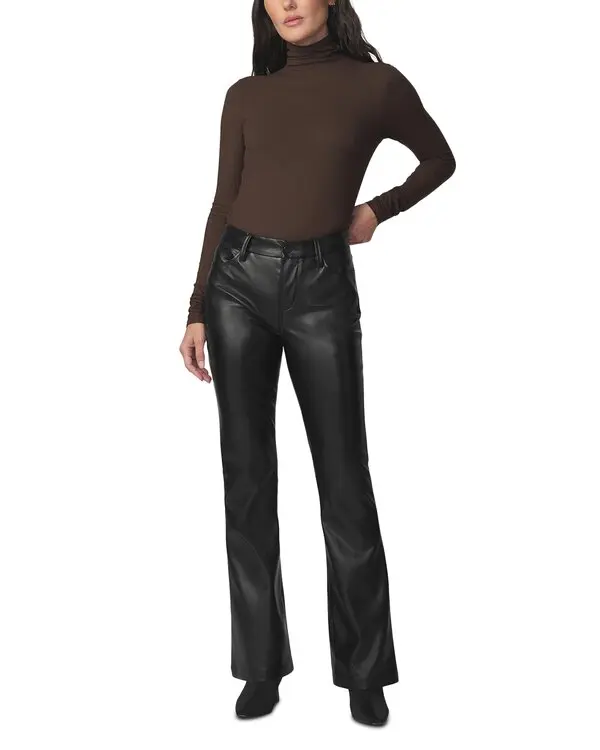 Joe's Jeans Provocateur Petite Bootcut Faux Leather Mid Rise Jeans
