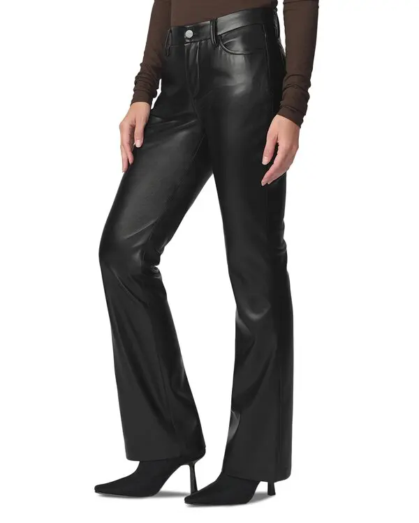 Joe's Jeans Provocateur Petite Bootcut Faux Leather Mid Rise Jeans
