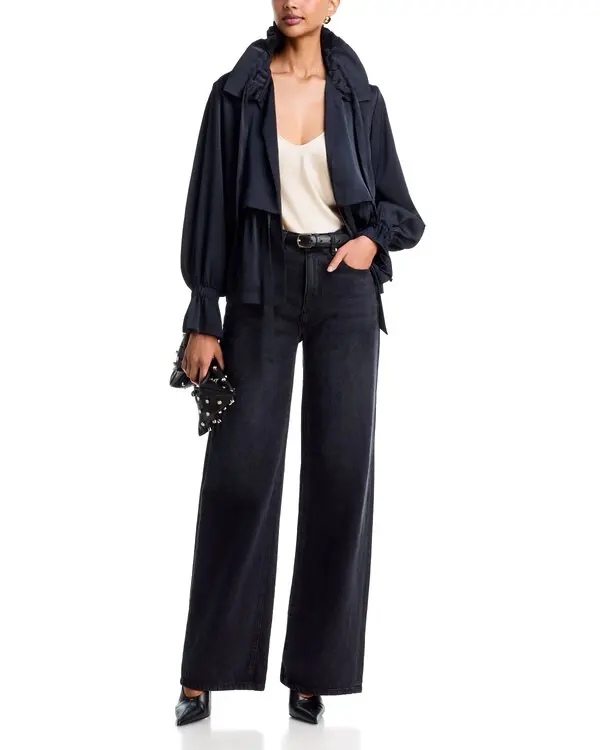 Cinq À Sept Azira Tie Neck Flared Cuff Jacket