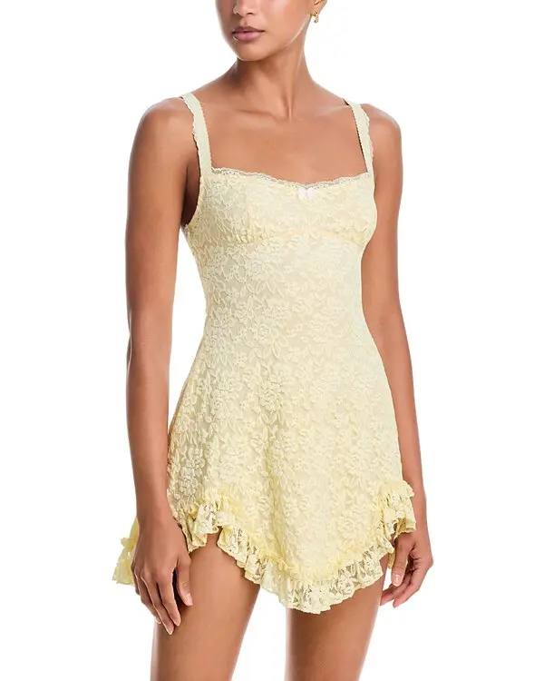 Lulus Tillie Lace Ruffled Mini Dress