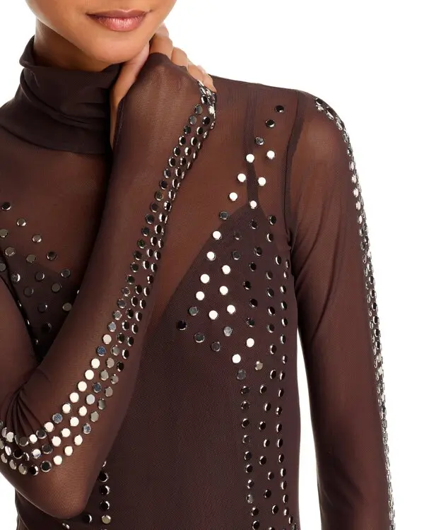 AFRM Shailene Studded Mesh Dress