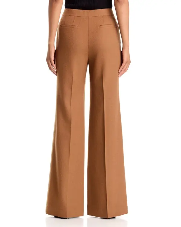 Lafayette 148 New York Wool Press Pleat Flare Leg Pants