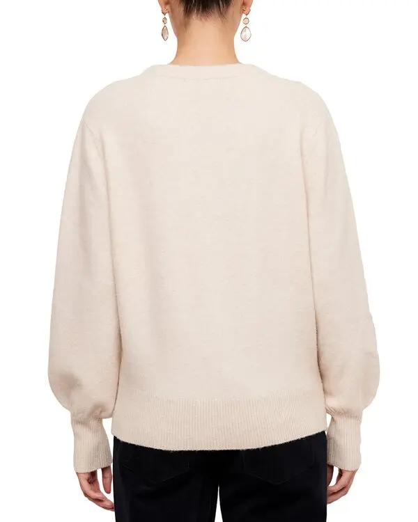 Karen Kane Embroidered Blouson Sleeve Sweater