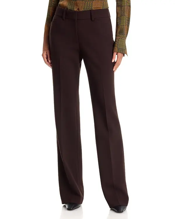 Lafayette 148 New York Reade Wool-blend Flare Leg Pants