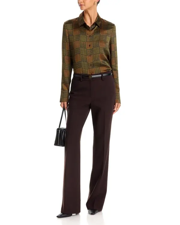 Lafayette 148 New York Reade Wool-blend Flare Leg Pants