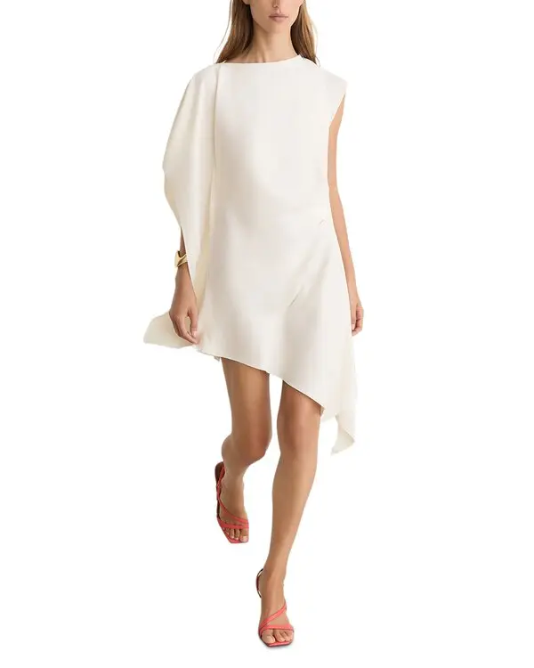 REISS Athena Asymmetric Draped Mini Dress
