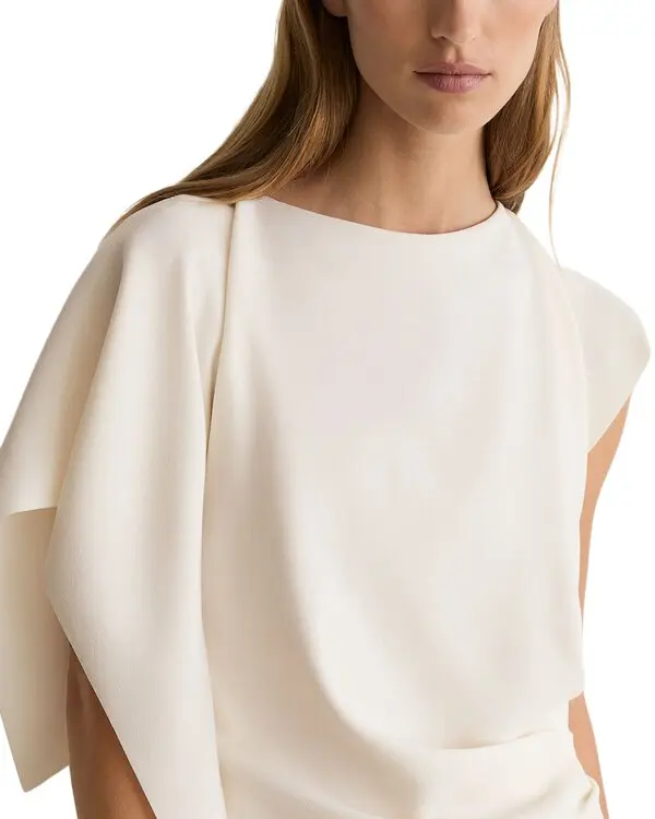 REISS Athena Asymmetric Draped Mini Dress