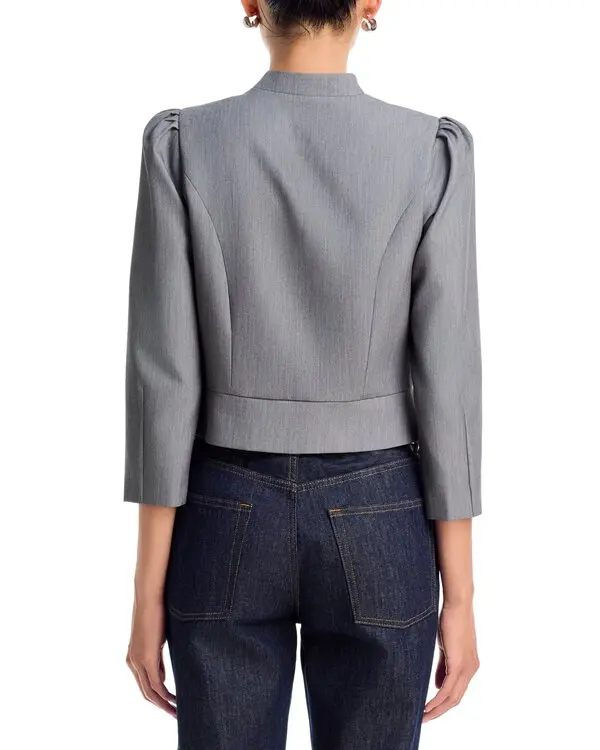 WAYF Kaelani Button Front Peplum Jacket