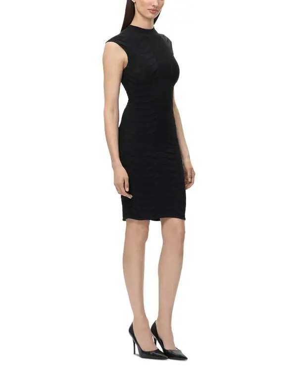 Herve Leger The Brittany Mock Neck Dress