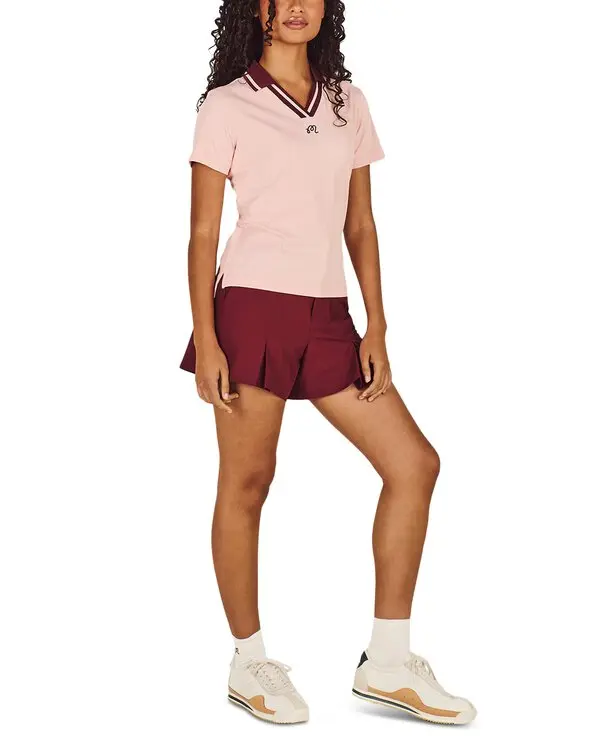 MALBON Florencia Pleated Shorts - Raspberry