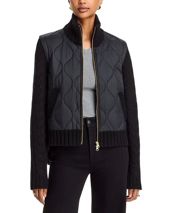 Veronica Beard Patra Mixed Media Jacket - Black