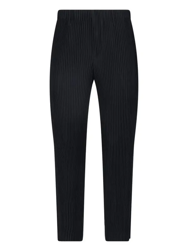 Issey Miyake Homme Plissé Pleated Polyester Trousers - Black