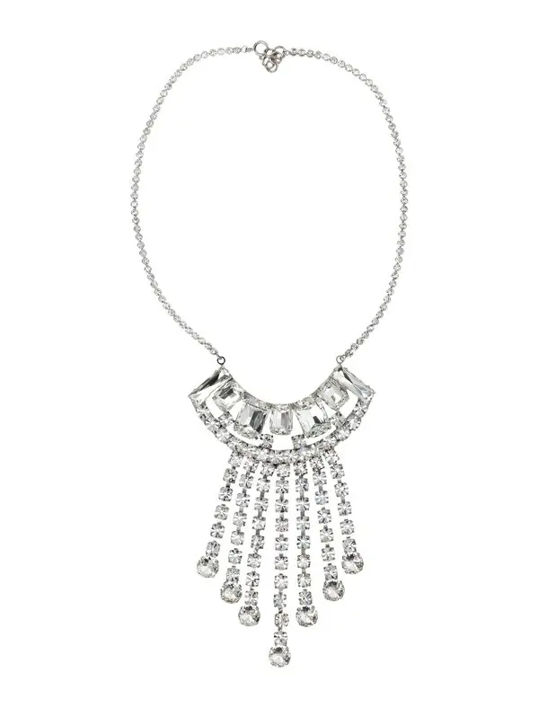 Dries Van Noten Crystal Fringe Statement Necklace