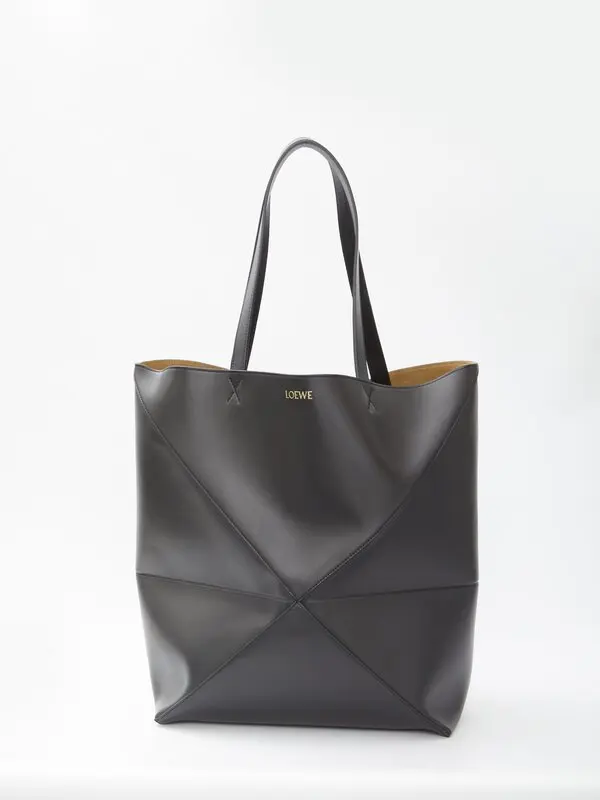 Loewe Puzzle Fold Tote Handbag Xl - Black